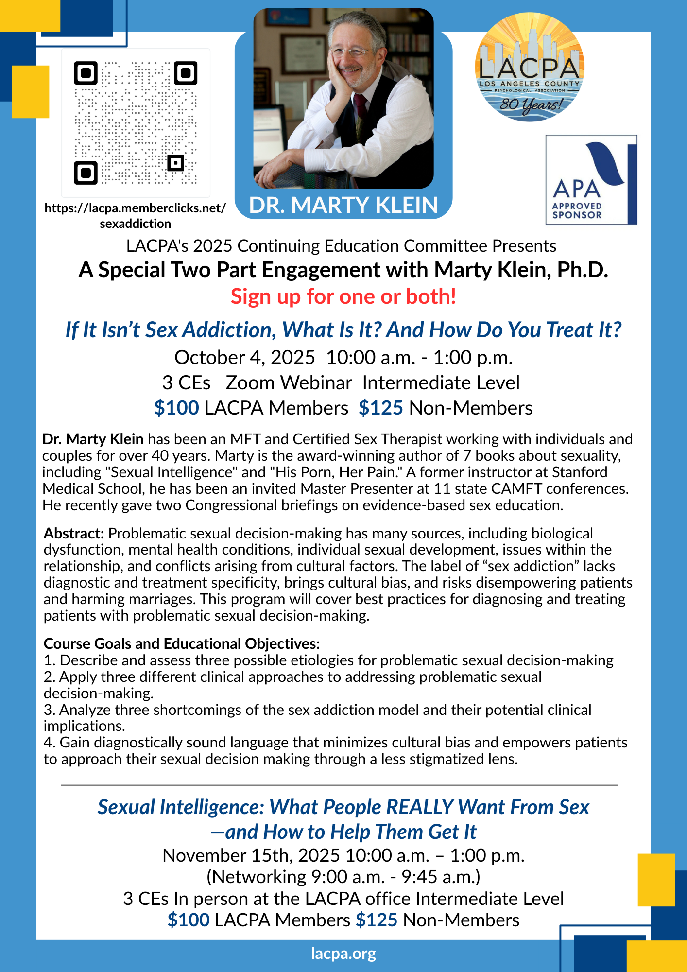 Virtual CE Program with Dr. Klein